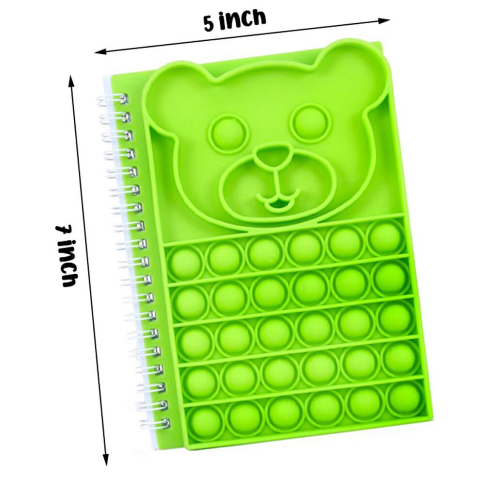 GrabMantra Pop It Fidget Notebook, College Ruled Paper Fidget Toy ...